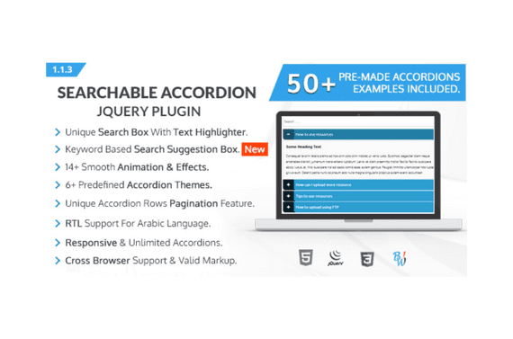 BWL Searchable Accordion jQuery Plugin Customization Tips